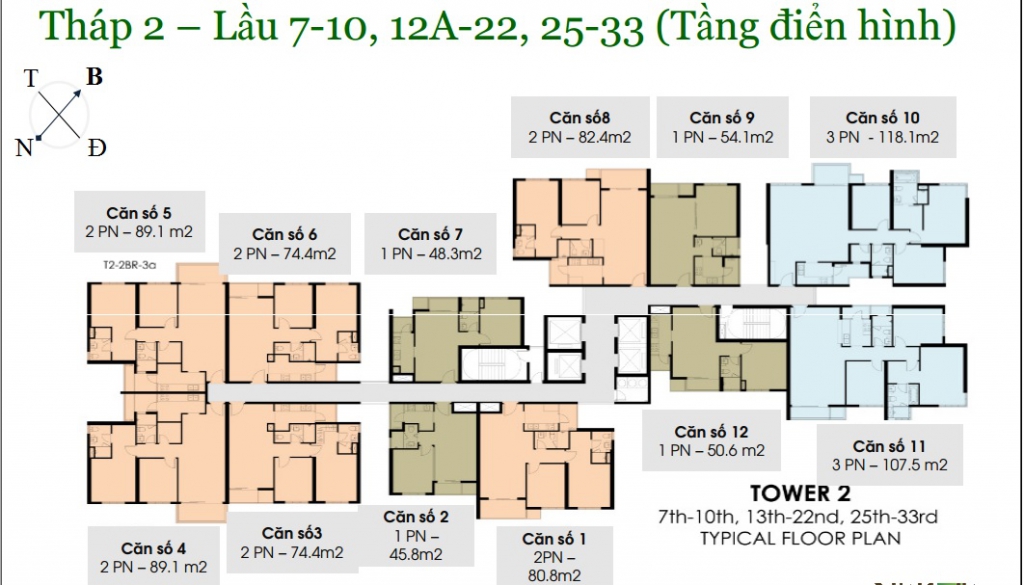 Mặt Bằng Vista Verde | Tháp T1, T2, Tháp Orchid, Tháp Lotus